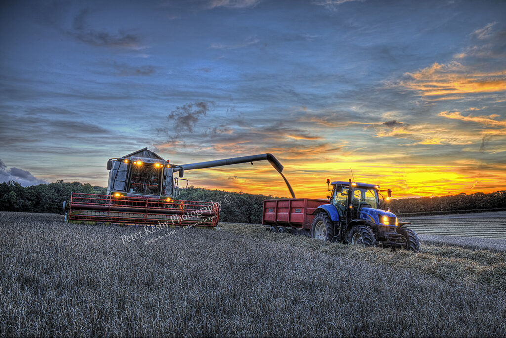 The Harvest At Sunset – Peter Kesby Photography